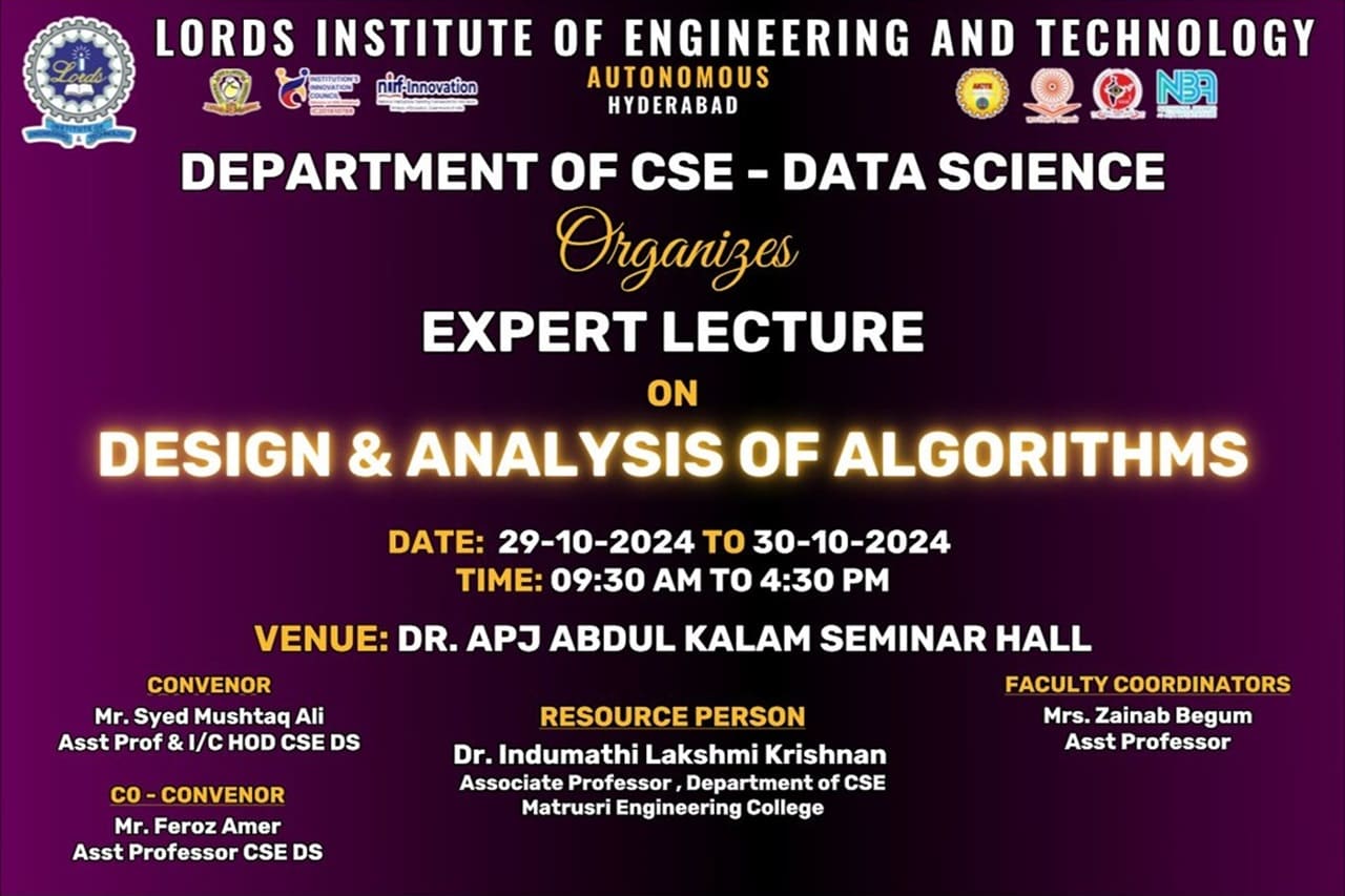Lords Institute of Engineering and Technology – Official Website