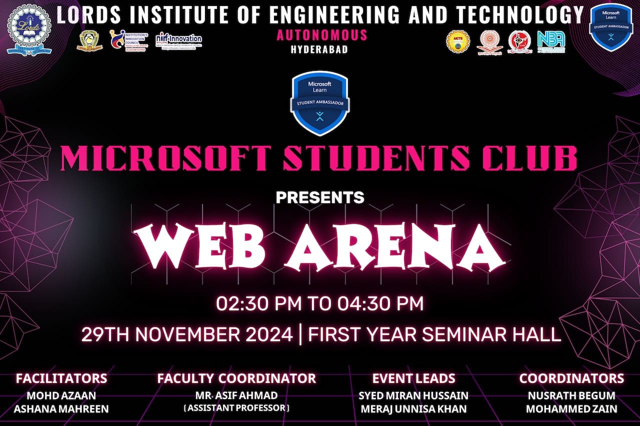 Web Arena - Lords Institute of Engineering and Technology