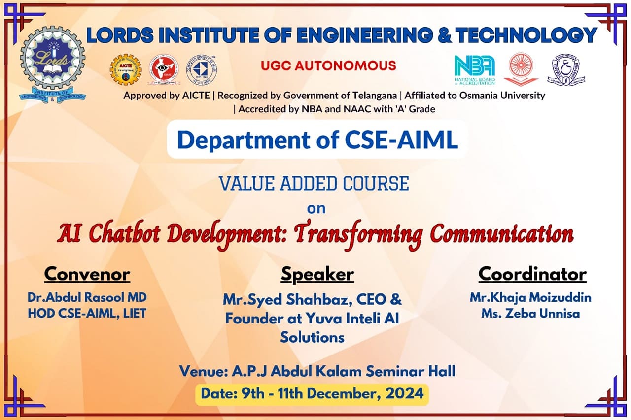 Lords Institute of Engineering and Technology – Official Website