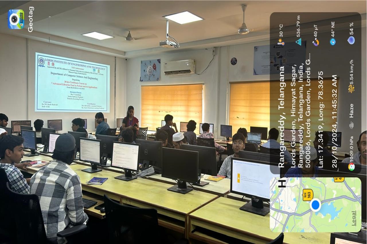 Certification course on Advanced Libraries used in Python and its ...