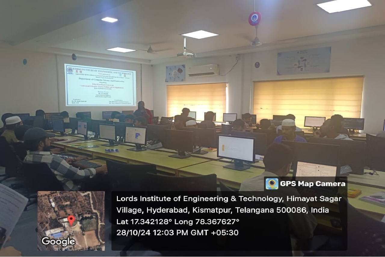 Certification course on Advanced Libraries used in Python and its ...