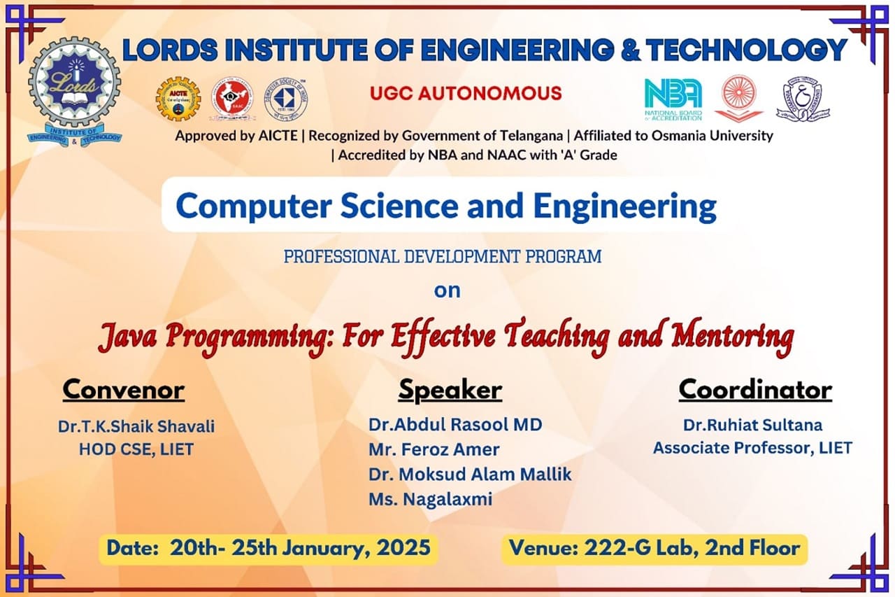 Lords Institute of Engineering and Technology – Official Website