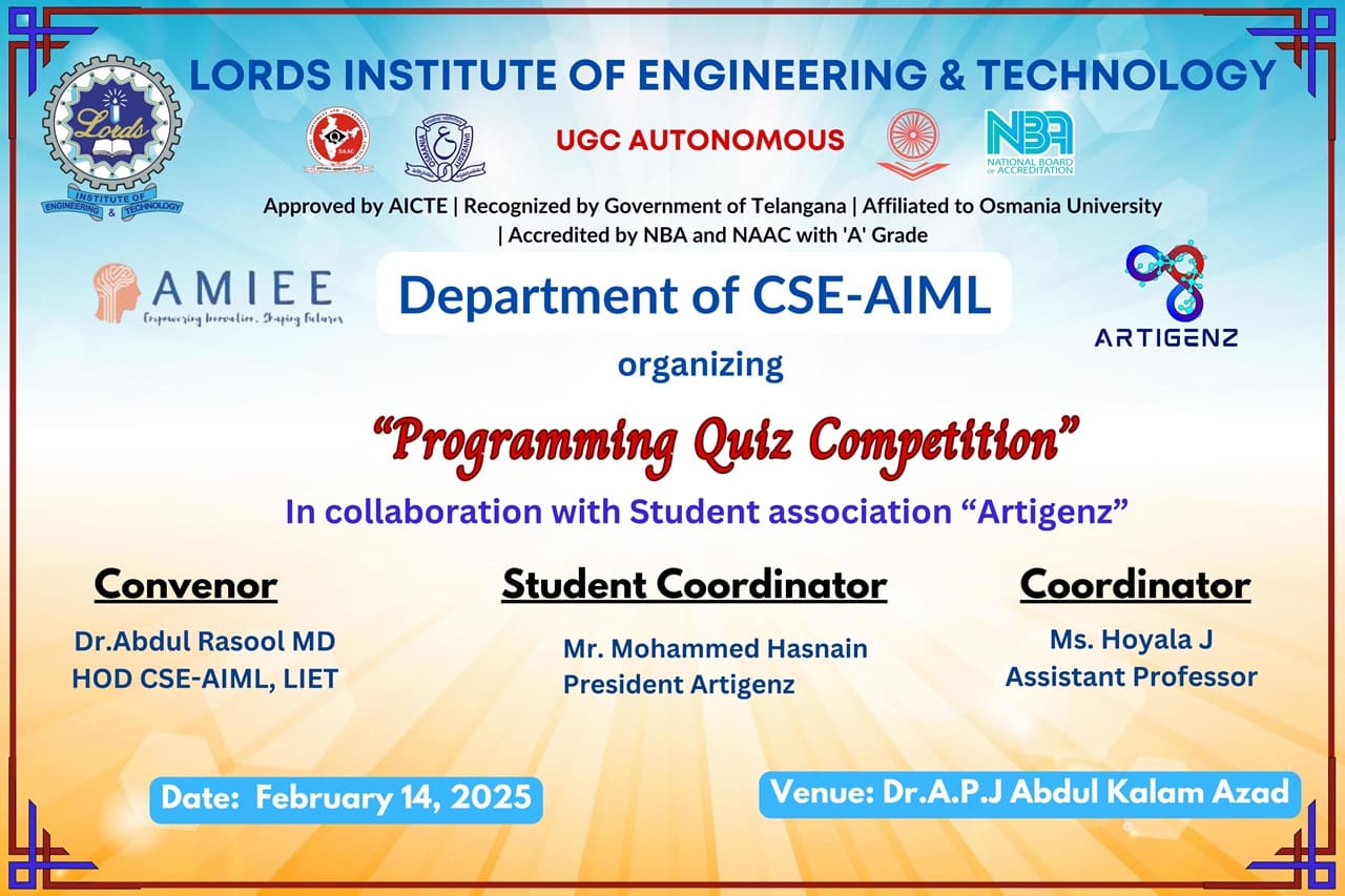 Lords Institute of Engineering and Technology – Official Website