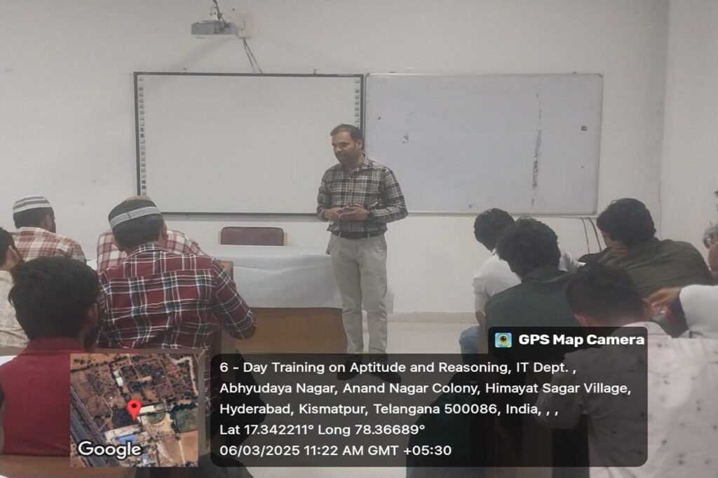 Aptitude and Reasoning Training - Lords Institute of Engineering and ...