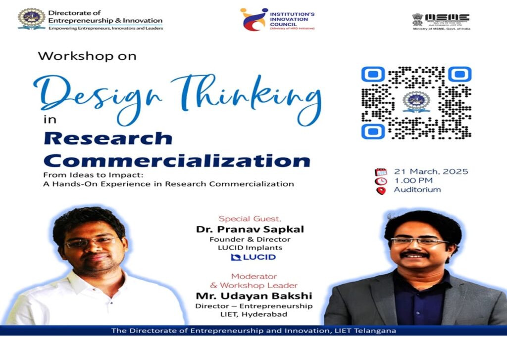 Design Thinking in Research Commercialization - Lords Institute of ...