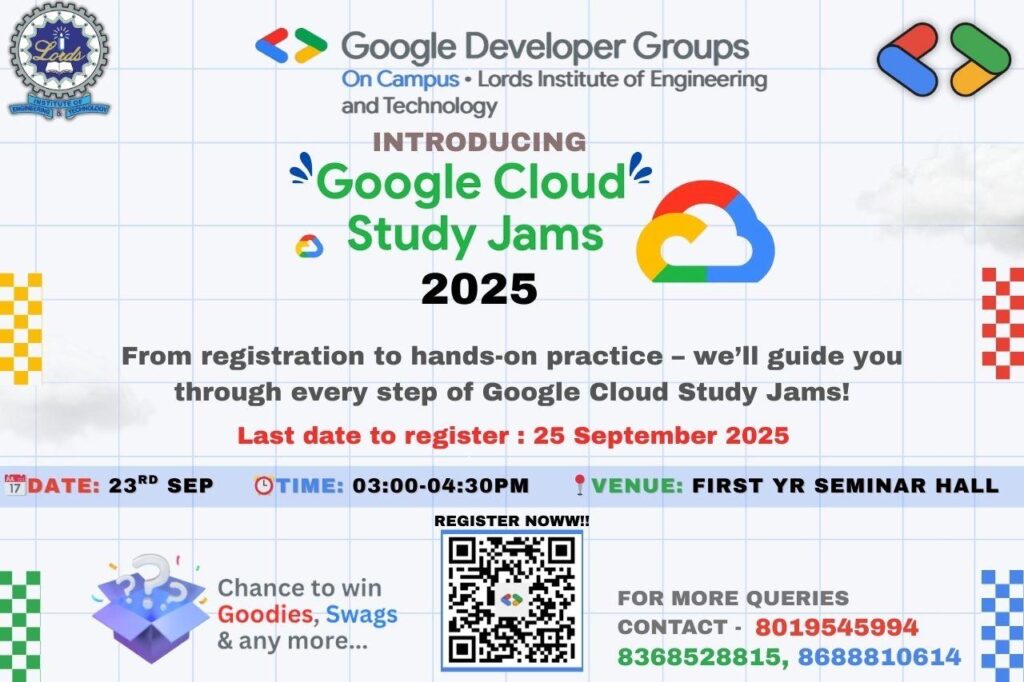 Seminar on Introducing Google Cloud Study Jams - Lords Institute of Engineering and Technology