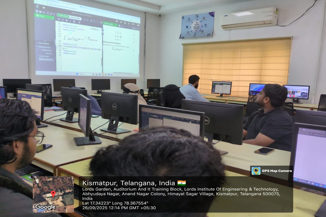 Workshop on LATEX for Report Writing - Lords Institute of Engineering ...